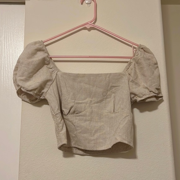 PacSun | Tops | Pacsun Linen Puff Blouse | Poshmark